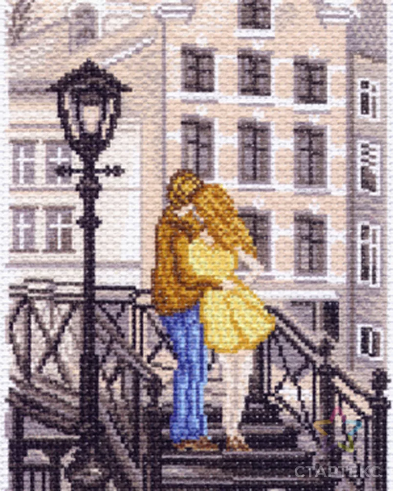 Рисунок на канве МАТРЕНИН ПОСАД - 1515 Амстердам (мостик) белого цвета ...